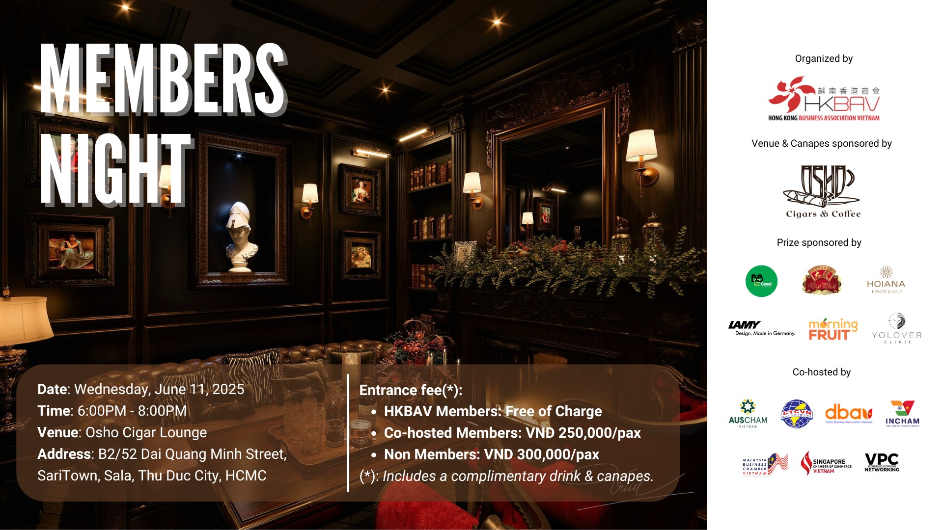 [CO-HOST EVENT] - HKBAV Monthly Members Night - INCHAM